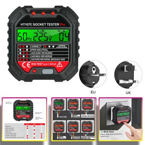 ELECTRIC OUTLET SOCKET Tester Circuit Polarity Voltage Power Detector UK EU Plug 12 78