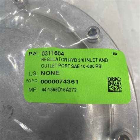 Tescom 3 8 Pneumatic Pressure Regulator 6000 600 Psi Stainless 44