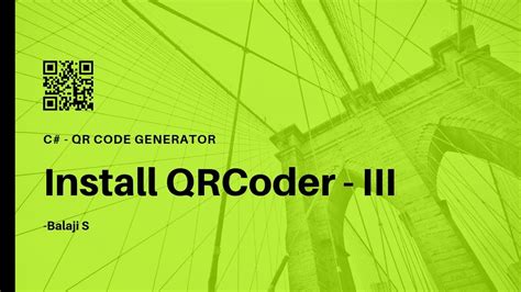 How To Install Qrcoder C Qr Code Generator 11 Youtube