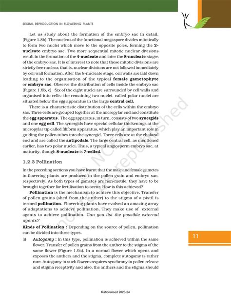 Ncert Sexual Reproduction In Flowering Plants PDF