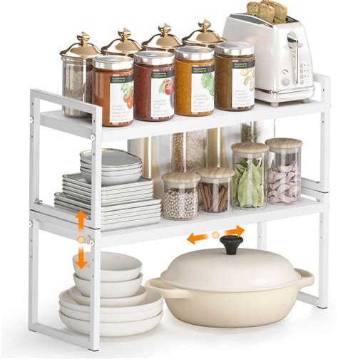 Ebern Designs Expandable And Stackable Countertop Organizer Space Saving Spice Rack And Pantry