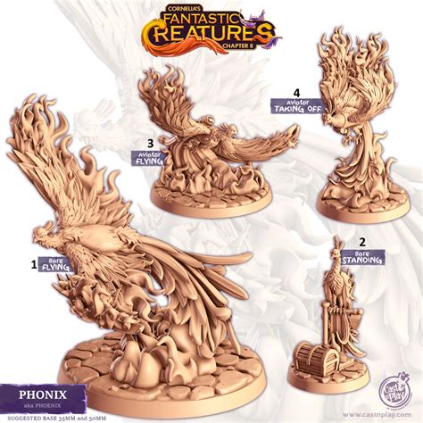 Buy Cast N Play Cornelias Companions Fantastics Phoenix Lantre De Charly Miniatures