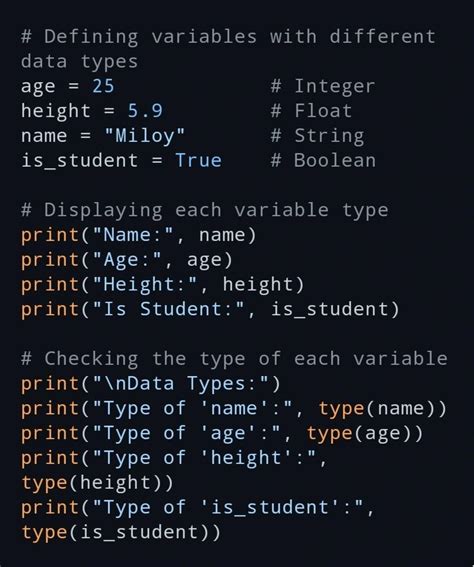🌟 exploring python data types the foundation of data management 🌟