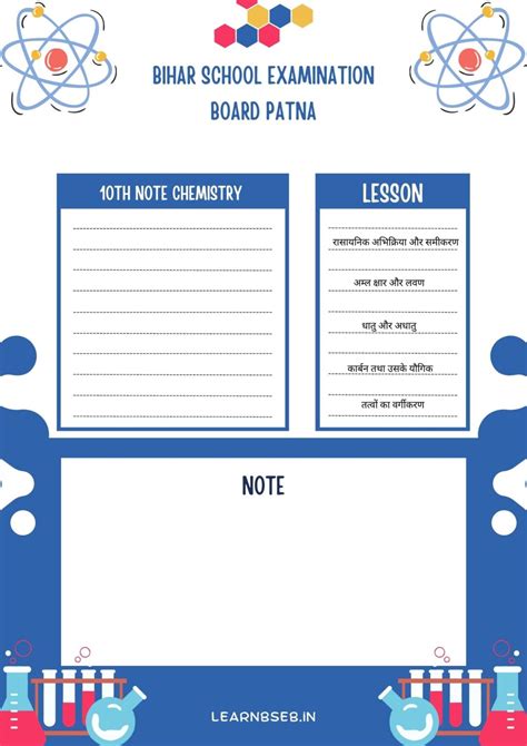 Ncert Class 10th Chemistry Notes Learn Bseb