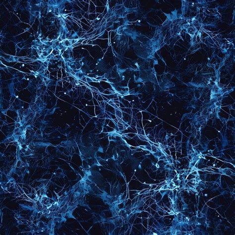 Abstract Image Of Neural Connections On Blue Background Technological