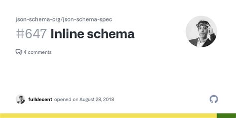 Inline Schema · Issue 647 · Json Schema Orgjson Schema Spec · Github