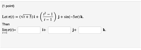 Solved Let r t t i t t j sin πt k Then Chegg com