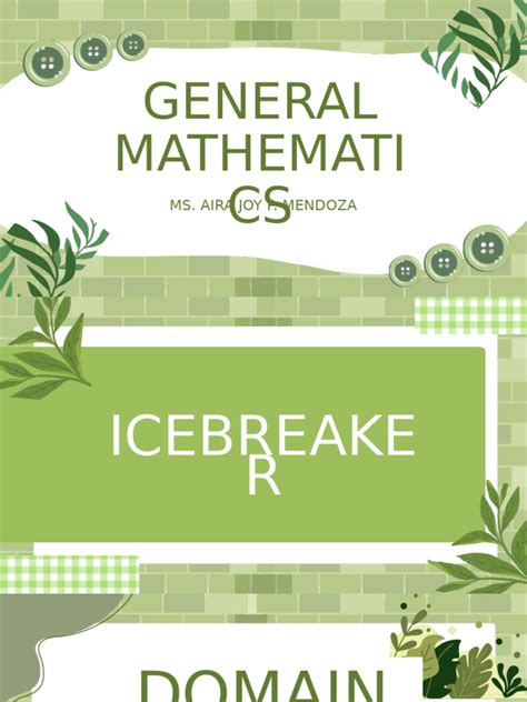 Genmath Lesson1 Copy 1 Pdf Function Mathematics Domain Of A