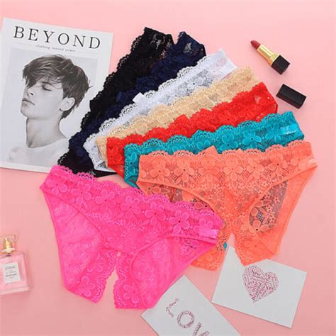 Womens Underwear G String Ladies For Sex Lace Crotchless Open Crotch