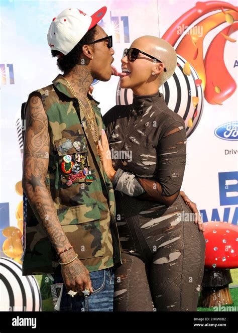 Wiz Khalifa And Amber Rose At The 2011 Bet Awards Held At The Shrine