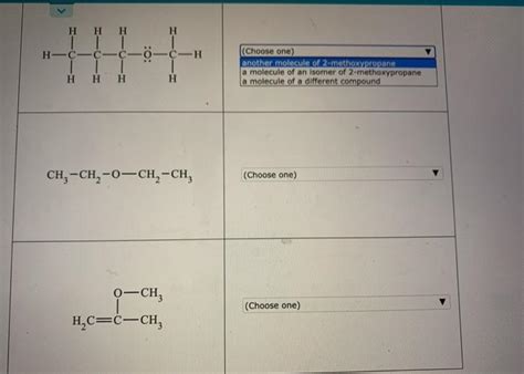 Solved Here Is The Chemical Structure Of 2 Methoxypropane H