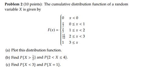 Solved Problem Points The Cumulative Distribution Chegg