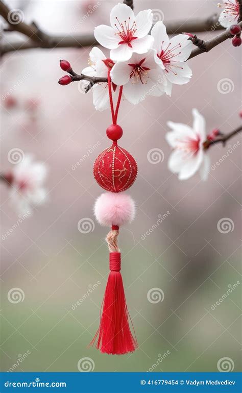 Martisor Set Red And White Symbol Of Spring Traditional Spring
