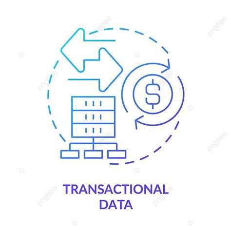 Transactional Data Blue Gradient Concept Icon Linear Big Data Complex