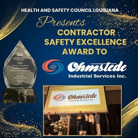 We Are Proud To Share That Ohmstede Industrial Services Has Been