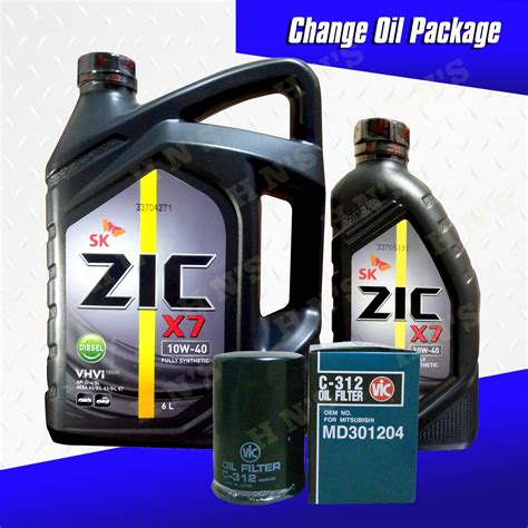 SK ZIC X7 Diesel 10W-40 Fully Synthetic Diesel Motor Oil Bundle for ...