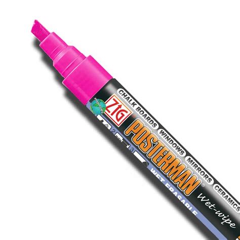 Zig Posterman Wet Wipe Broad Chisel 6mm Tip Marker