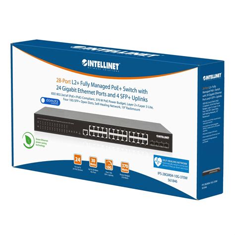 28 Port L2 Fully Managed Poe Switch W 24 Gbe Ports And 4 Sfp Uplinks Intellinet Europe