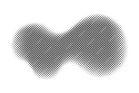 Premium Vector Halftone Dotted Shape Gradient Fluid Element Abstract Vector Spot