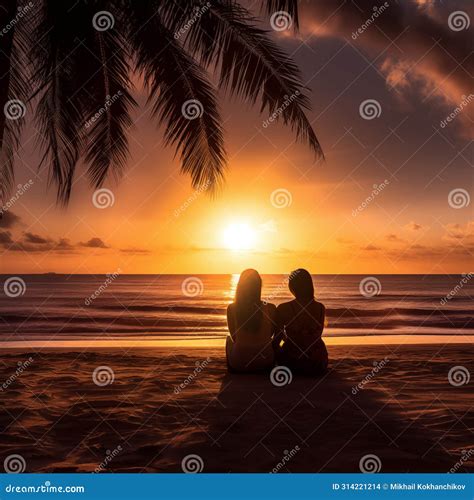 Romantic Lesbian Couple Enjoying Calm And Happiness Moments Together