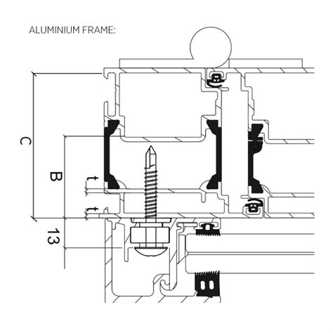 65mm Skyforce Fixing Screw For Pvc And Alu With Steel Core