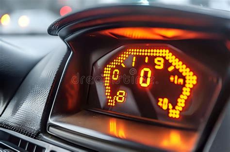 Vehicle S Digital Dashboard Displays Zero Speed Modern Automotive Instrument Panel Stock