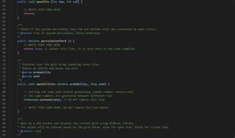 Solved 9 V Public Class Percolation 10 11 12 13 14 Private