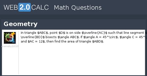 View Question Geometry