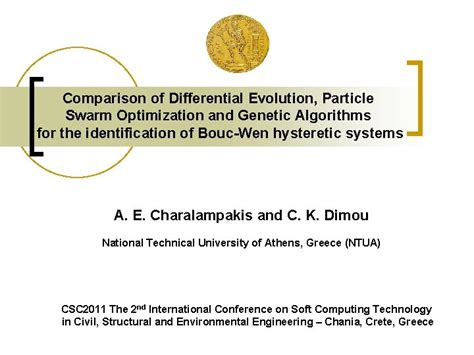 Comparison Of Differential Evolution Particle Swarm Optimization And