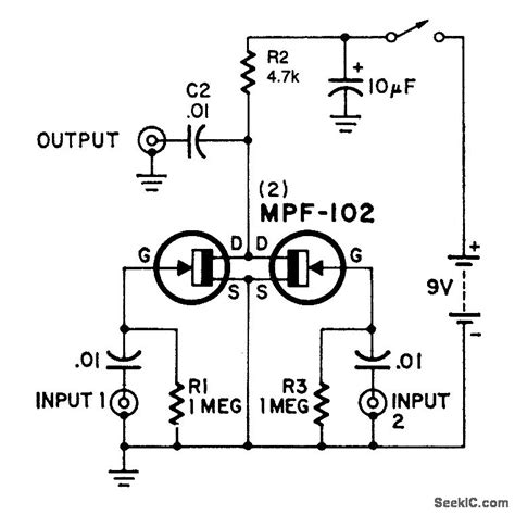 SIMPLE UTILITY MIXER Mixer Audio Circuit Circuit Diagram SeekIC Com