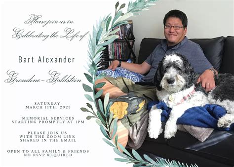 Online Memorial Service The Bart Foundation