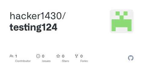 Github Hacker1430testing124