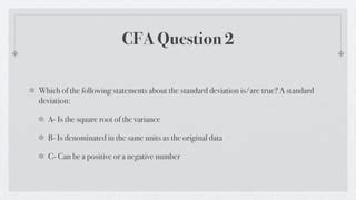 Chapter 5 CFA Questions KEY