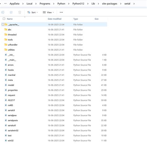 modulenotfounderror no module named serial python help