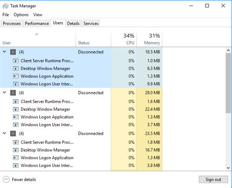 rds 2016 4 disconnected cant log it off windows spiceworks