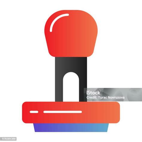 스탬프 플랫 아이콘입니다 트렌디 한 플랫 스타일의 스탬퍼 색상 아이콘 웹 및 응용 프로그램을 위해 설계된 포스트 진부한 그라데이션 스타일 디자인 Eps 10 10에 대한