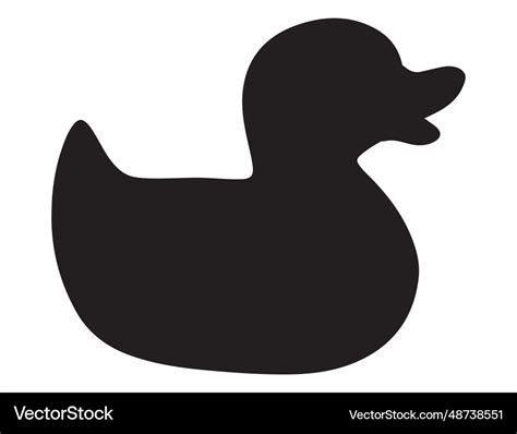 Rubber Duck Silhouette Art Royalty Free Vector Vectorstock