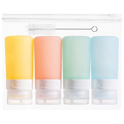 Trendtide Condiment Bottles For 60 Ml Mini Silicone Dressing Container To Go With Reusable