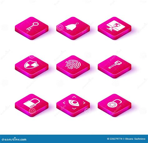 Set Safe Combination Lock Eye Scan Shield Fingerprint Wheel Key Computer Monitor And