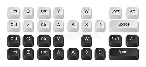 Computer Key Combinations Set Of Key Combinations Command Set Icons