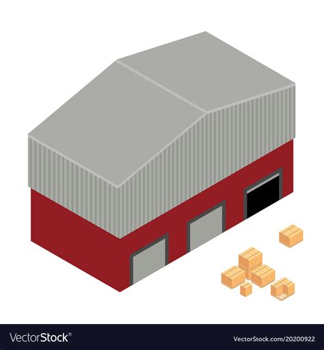Warehouse Isometric Royalty Free Vector Image Vectorstock