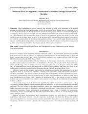 Enhanced Hotel Management System Accommodating Multiple Course Hero