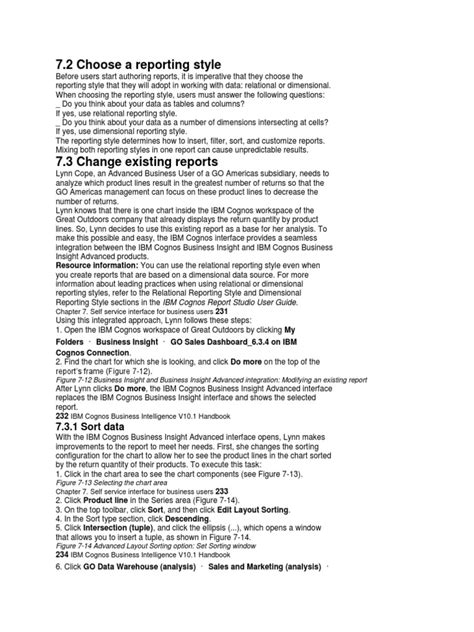 7 2 choose a reporting style 7 3 1 sort data pdf business