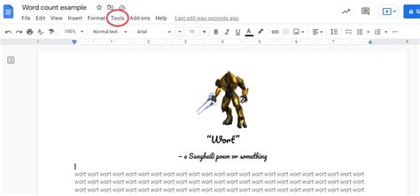 How To Check Your Word Count In Google Docs Android Authority