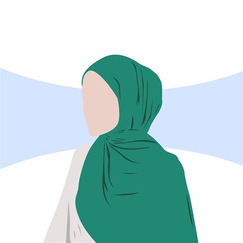 Beautiful Muslim Woman Wearing Hijab Vector Art At Vecteezy