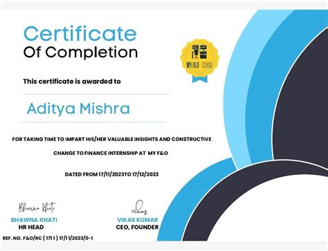 Finance Intern Knowledge Aditya Mishra