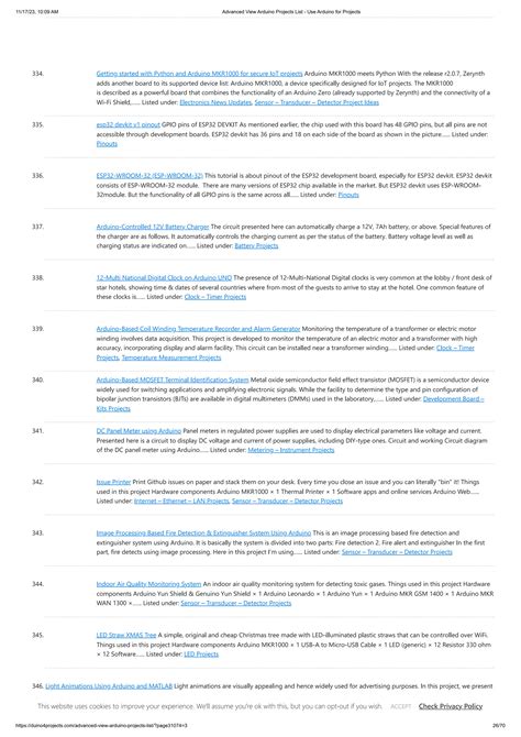 Advanced View Arduino Projects List Use Arduino For Projects 3pdf