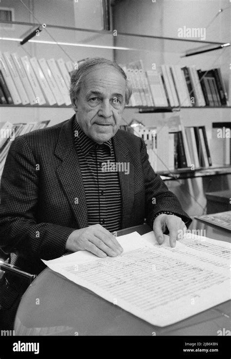 Portrait Du Compositeur Pierre Boulez A Paris En 1992 ©michele Brabo