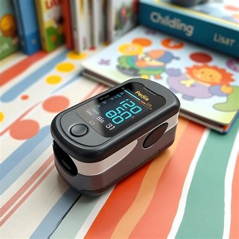Pediatric Pulse Oximeter On Colorful Table With Books Premium Ai
