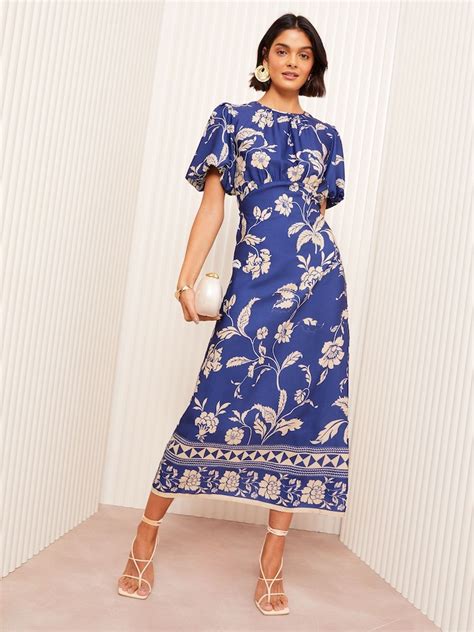 Buy Friends Like These Satin Puff Sleeve Midi Dress From Next Saudi Arabia
